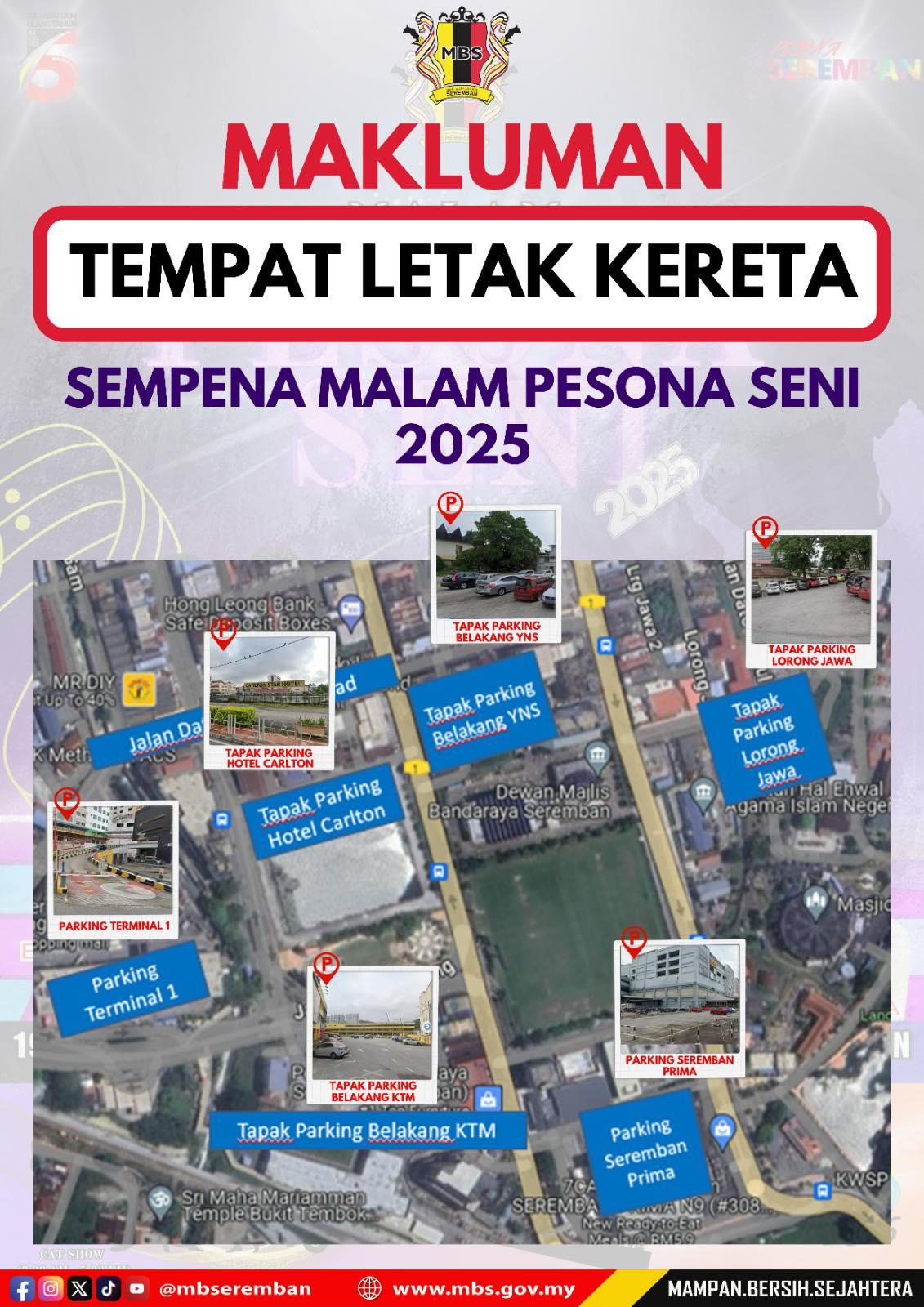 KAWASAN TEMPAT LETAK KERETA SEMPENA MALAM PESONA SENI 2025 | Portal Rasmi Majlis Bandaraya ...